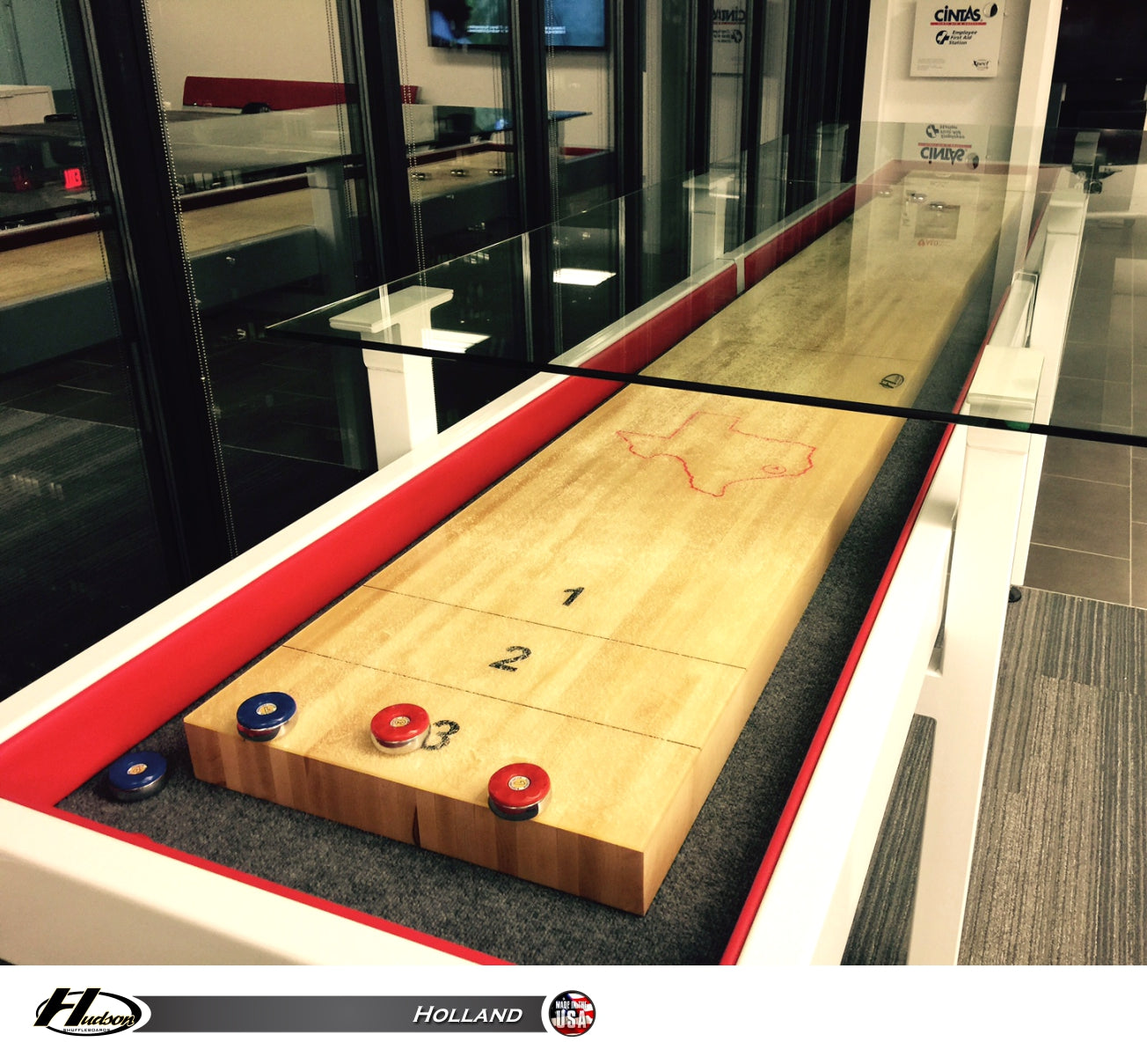 22' Holland - NEW with Glass Bar Top! – Hudson Shuffleboards